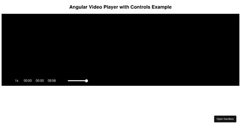 Angular Video Player Forked Codesandbox