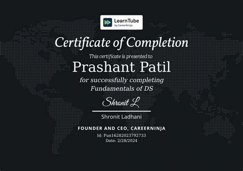 prashant patil on linkedin i have completed data structures and