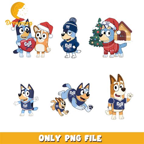 Bluey And Bingo Love Sports Bunde Png Bluey Csu Buccaneers Png