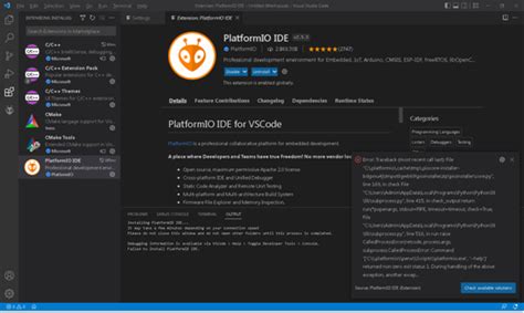 platformio has stopped working platformio ide platformio community