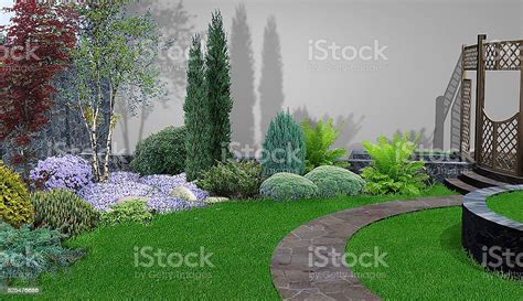 뒷뜰에서 심는 초목 3d 렌더 0명에 대한 스톡 사진 및 기타 이미지 0명 3차원 형태 Diy Istock