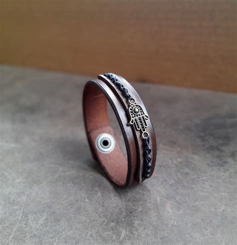 Hamsa Hand Bracelet By Luckysevenleather On Deviantart