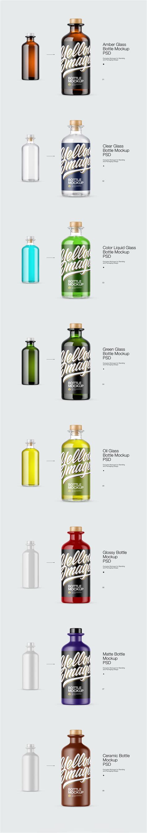 Glass Bottles Mockups Behance