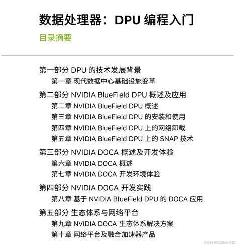揭秘 Ai 开发“武功秘籍”，nvidia 发布首部 Dpu 和 Doca 编程入门书籍doca应用程序是用什么语言编写的 Csdn博客