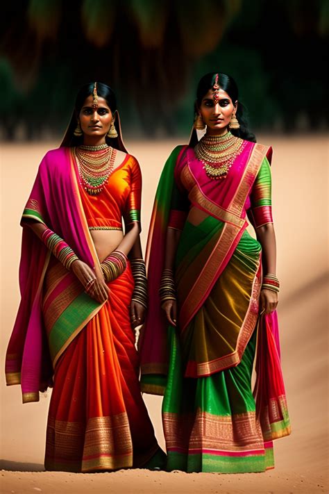 Lexica Indian Women Standing In Indus Valley Rajistani Clothing