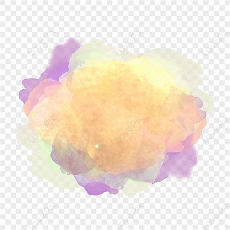 물 일러스트 스플래시 노란색과 보라색 얼룩 브러쉬미술분홍 Png 일러스트 무료 다운로드 Lovepik