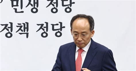 추경호 野 단독처리 법안에 대해 당연히 대통령 재의요구권 건의 검토할 것