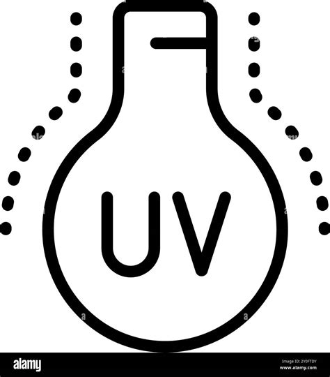 Uv Light For Disinfection Outline Icon Ultraviolet Light Icon Uv Ray