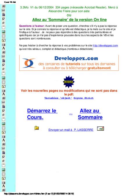 Cours Complet De Visual Basic Net CoursInfoPDF
