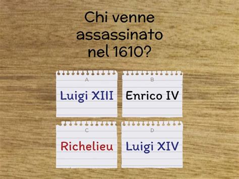 Il Seicento Tra Assolutismo E Rivoluzioni Cuestionario