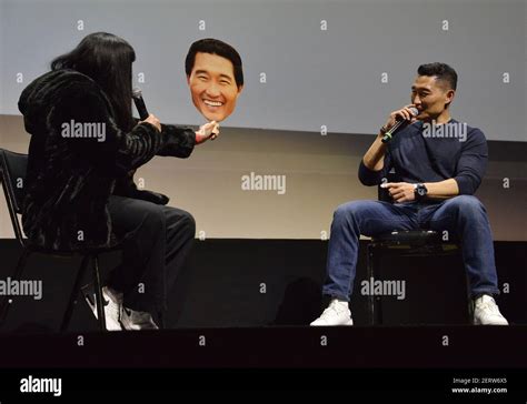L R Jenny Yang And Daniel Dae Kim On Stage At The Comedy Comedy