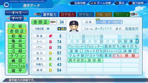 吉田正尚（mlb）【パワナンバー・パワプロ2022】 パワプロ村