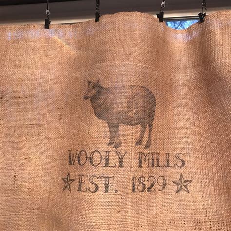 Burlap Sack Curtain Etsy