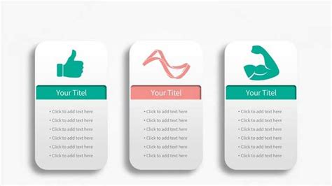Three White Buttons Featuring Unique Icons A Stylish Set Powerpoint