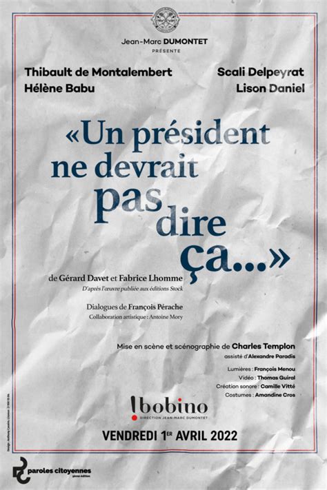 Un Président Ne Devrait Pas Dire ça Les Confessions Dun Chef D