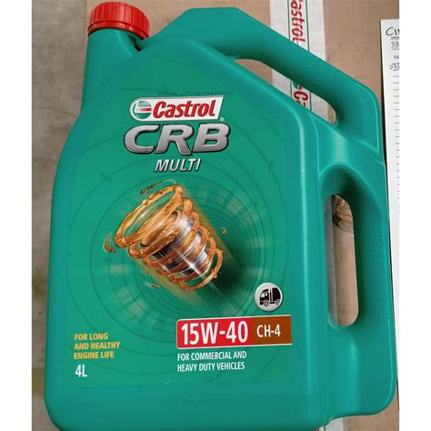 Jual Castrol Crb Multi 15w40 Ch 4 4 Liter Shopee Indonesia