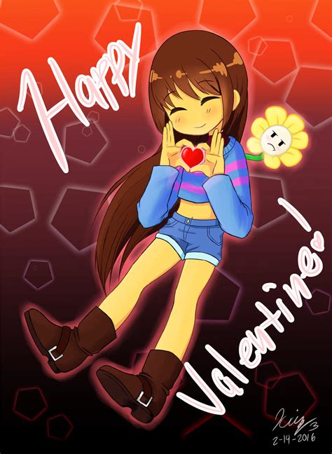 Happy Valentines Day From Frisk By Kama Ta On Deviantart