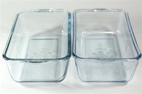 Vintage Sapphire Blue Philbe Fire King Oven Ware Glass Loaf Or Bread
