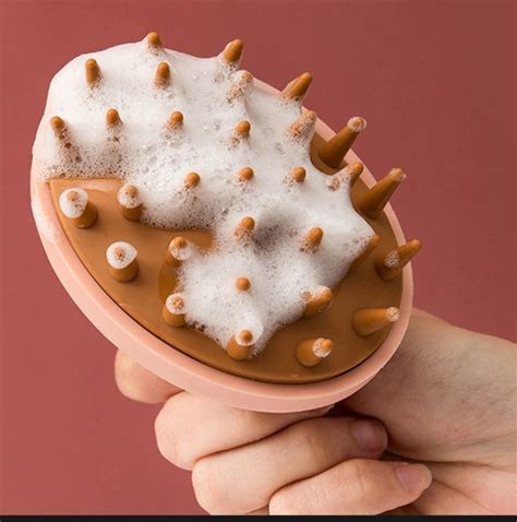 Silicone Head Body Scalp Massage Brush Shampoo Brush Hair Washing Comb