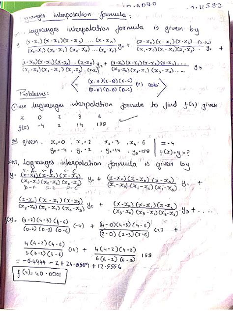 Lagrange Interpolation Formula Pdf