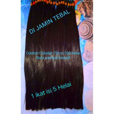 Jual Rambut Sambung Human Hair Asli Rambut Manusia Warna Cokelat