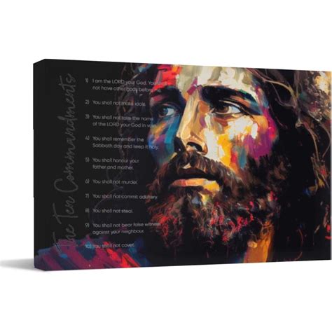 10 Commandments Wall Art Bible Verse Christian Wall Art Prints Jesus