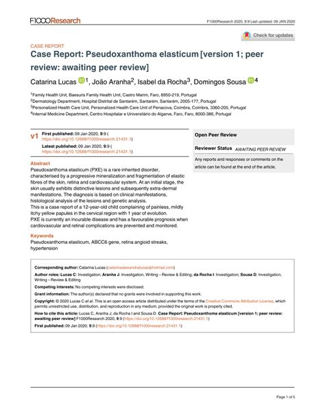 Pdf Case Report Pseudoxanthoma Elasticum