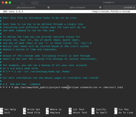 Laravel Why I Cant Add Cron Entry To My Ubuntu 1804 Server Stack Overflow