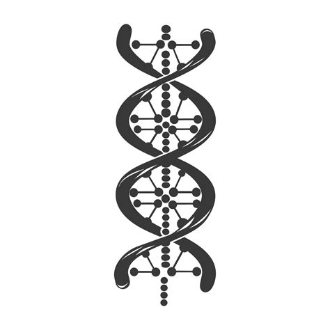 Ai Generated Silhouette Gene Dna Symbol Black Color Only 40719980 Png