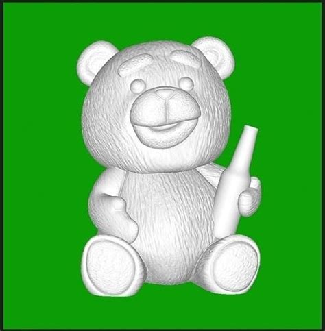 Ted With Beer 3d Model 3d Printable Cgtrader