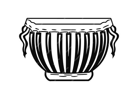Premium Vector Djembe Drum Silhouette Vector Illustration