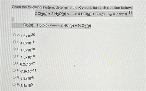 Solved Given The Following System Determine The K Values Chegg