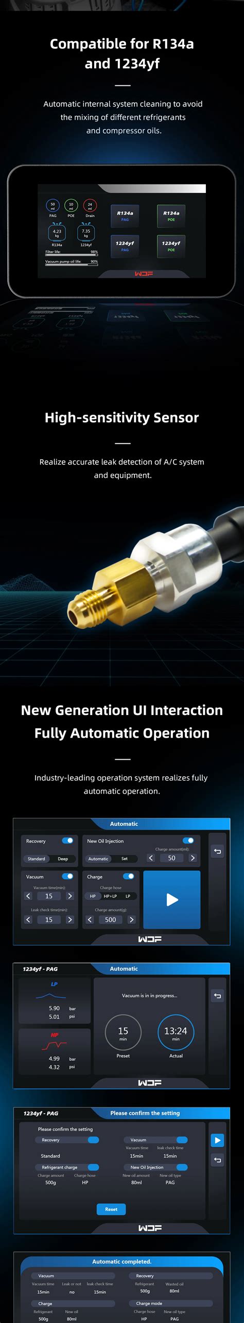 X549 Automobile Refrigerant Recovery And Filling Machine Car Air