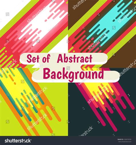 Set Abstract Colorful Curve Background Design Stock Vector Royalty Free 183079745 Shutterstock