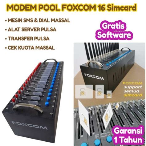 Promo Modem Pool Foxcom 16 Port Sms Gateway Modempool Modemfull 16port