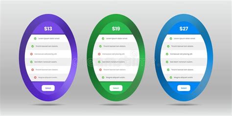 minimal pricing comparison list with check mark ui design in smartphone