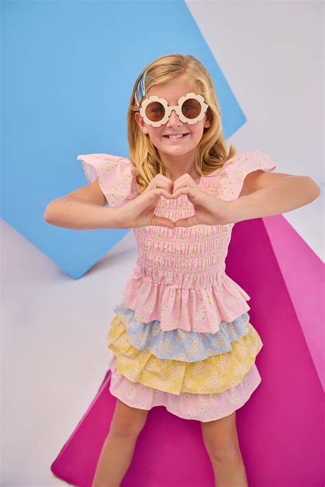 Tiered Mini Skort Mixed Ditsy Floral Bisby