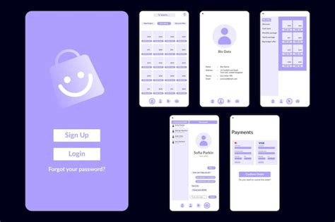 Premium Vector Ecommerce App Design Template