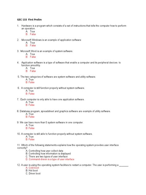 First Prelim Pdf Operating System Software