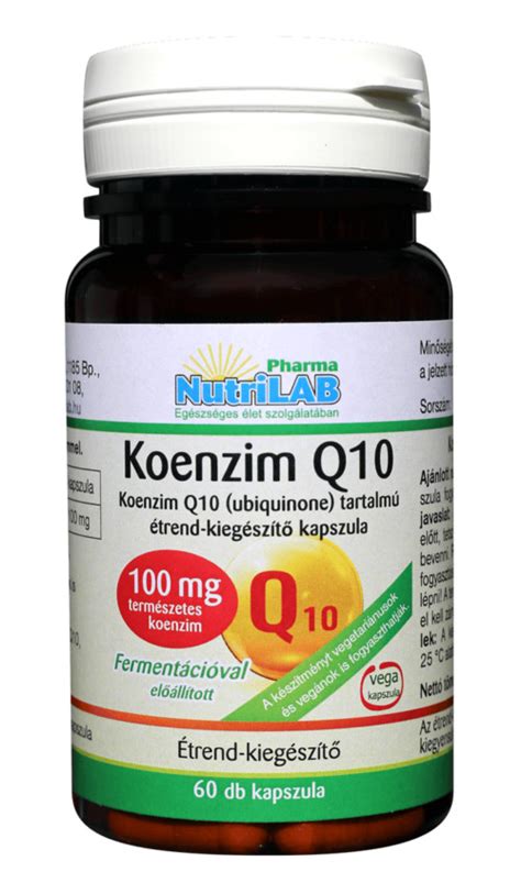 NUTRILAB KOENZIM Q10 UBIQUINONE 100 MG VEGA 60 kapszula - vitaminindex.hu