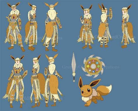 Pokemon Gijinka Fantasy Warrior Style Redesigns Pokemon Gijinka