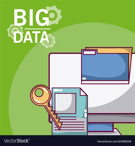 big data technology concept royalty free vector image