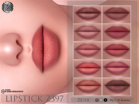 The Sims Resource ZENX LIPSTICK Z397 HQ
