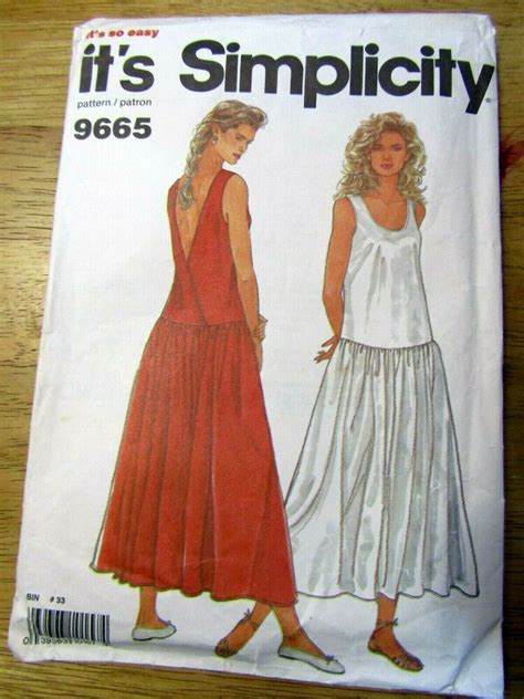 Simplicity Sewing Pattern No 9665 Ladies Dress Size Bust 32 42ins