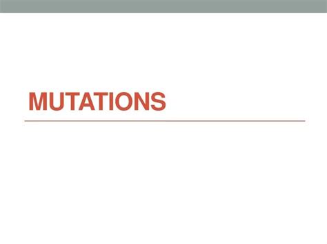 PPT Mutations PowerPoint Presentation Free Download ID