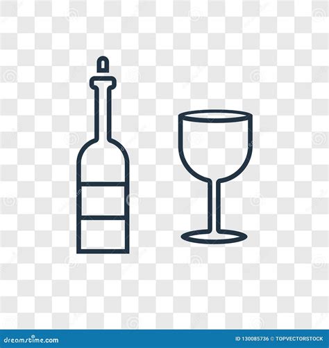 Wine Concept Vector Linear Icon Isolated On Transparent Background