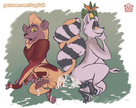 Rule 34 Abstract Background All Hail King Julien Balls Crown Cum Cum