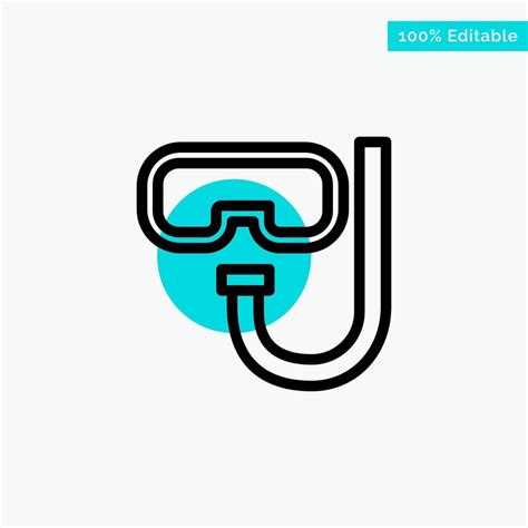 Beach Goggles Snorkeling Underwater Turquoise Highlight Circle Point