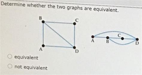Solved Determine Whether The Two Graphs Are Equivalent B с