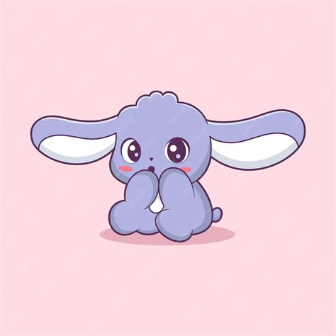 Premium Vector Cute Bunny Character Design Illustration